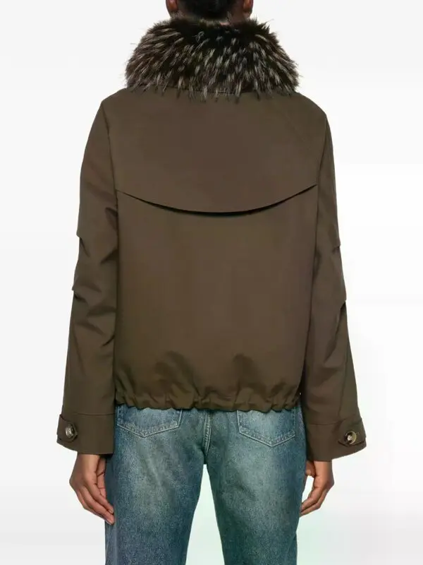 VALENTINI 1972 Faux-fur Trim Drawstring Coat
