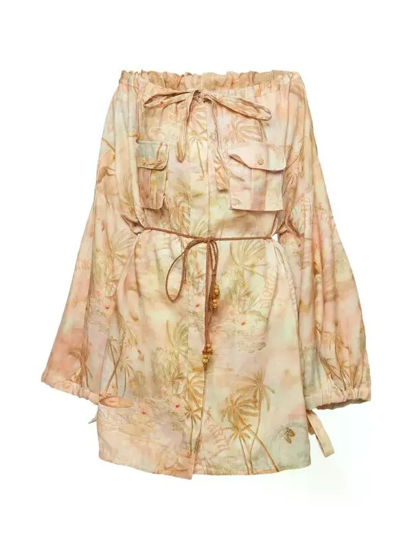 Zimmermann Illuminate Paradise-print Mini Dress - Pink