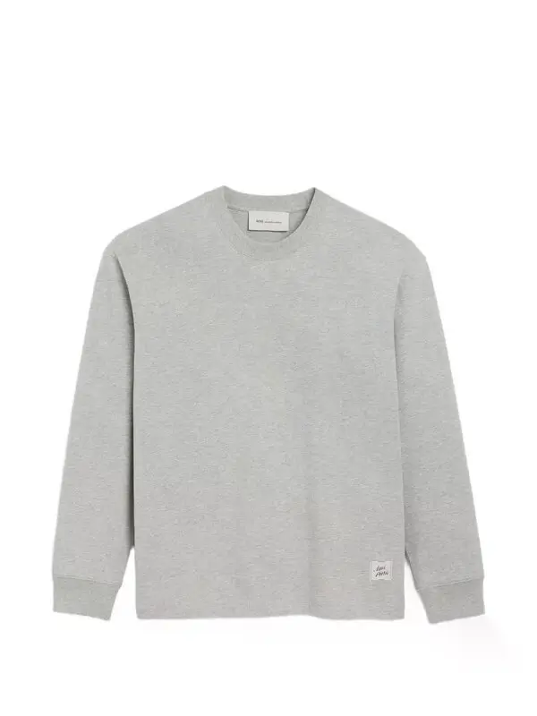 AMI Paris Logo-patch Crew-neck Sweater