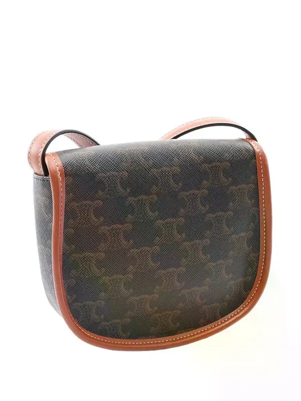 Celine 2015-2026 Mini Triomphe Coated Canvas Besace Crossbody Bag