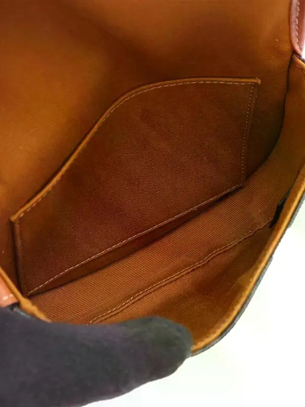 Celine 2015-2026 Mini Triomphe Coated Canvas Besace Crossbody Bag