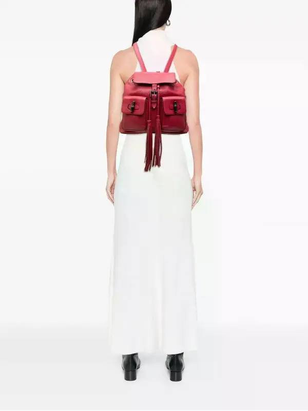 Gucci 2000-2015 Large Calfskin Bamboo Tassel Drawstring Backpack