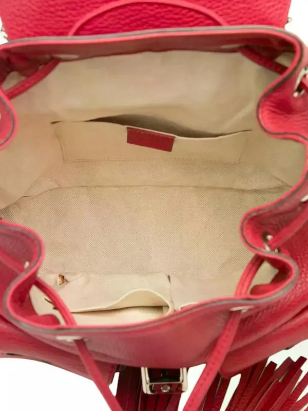 Gucci 2000-2015 Large Calfskin Bamboo Tassel Drawstring Backpack