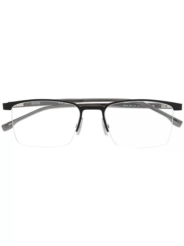 BOSS Half-rim Square-frame Glasses
