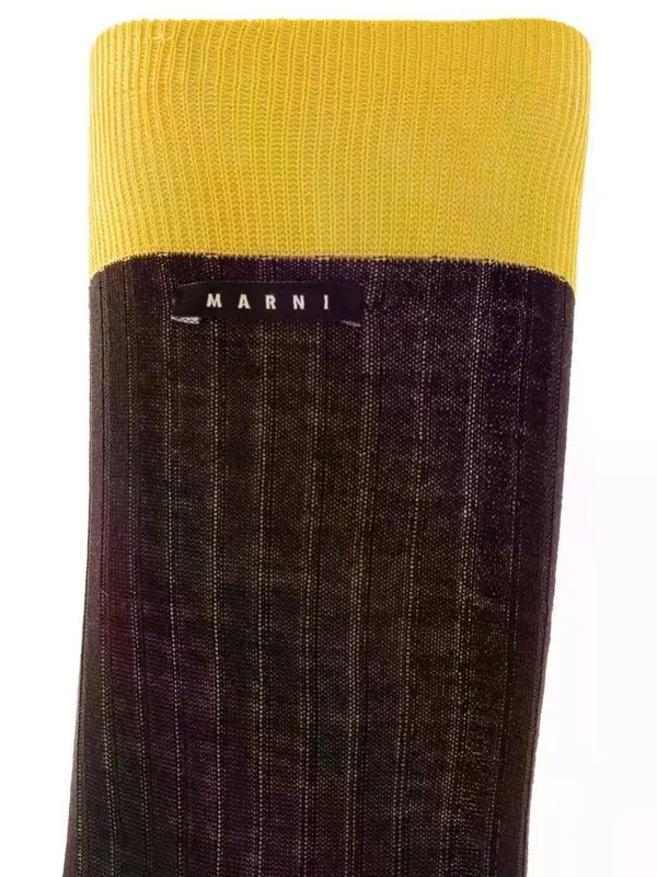 Marni Cotton Socks With Contrast Cuffs