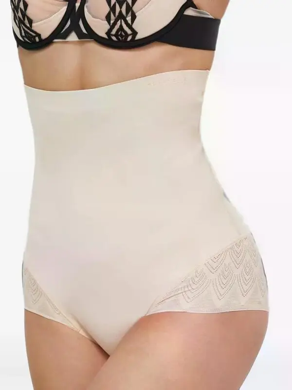 Chantelle High-waisted Lace-trim Briefs - Neutrals