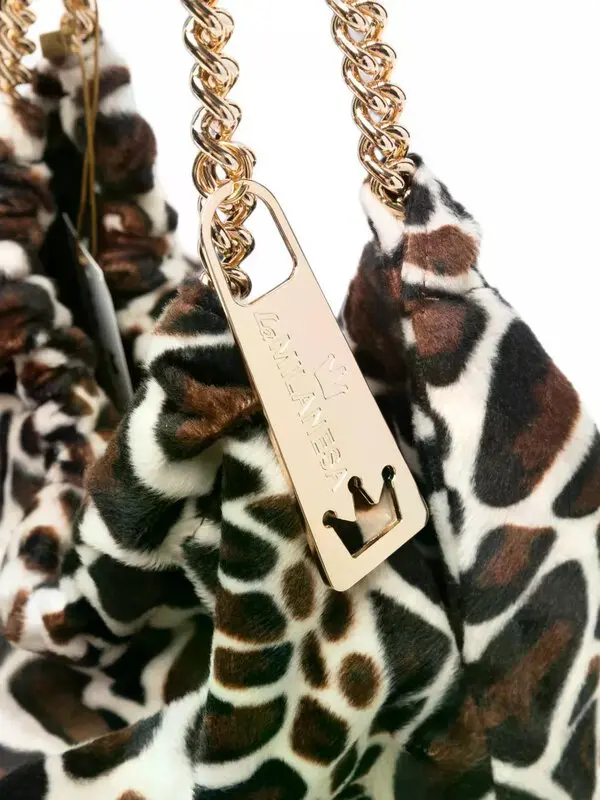 LA MILANESA Fabiola Giraffe-print Tote Bag - White