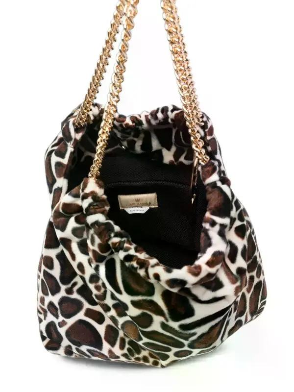 LA MILANESA Fabiola Giraffe-print Tote Bag - White
