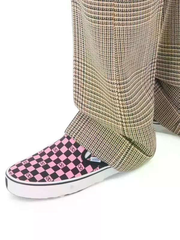 Valentino Garavani Vlogo Checkerboard Canvas Sneakers