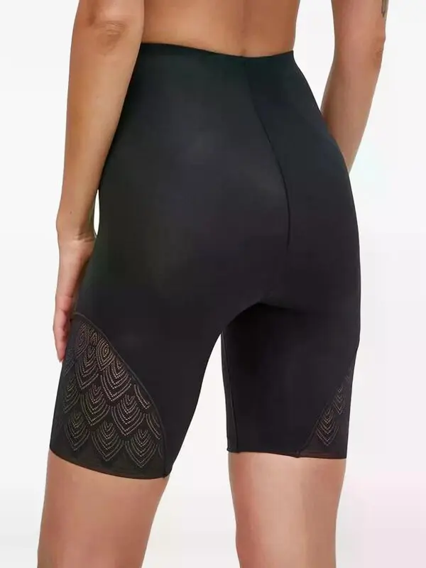 Chantelle Lace-panelled High-waisted Shapewear Shorts