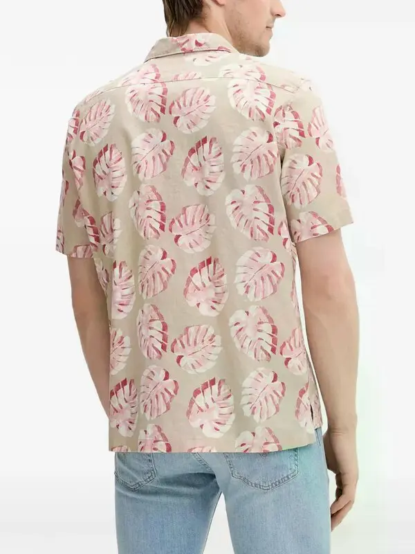 Marc O'polo Leaf-print Short-sleeve Shirt