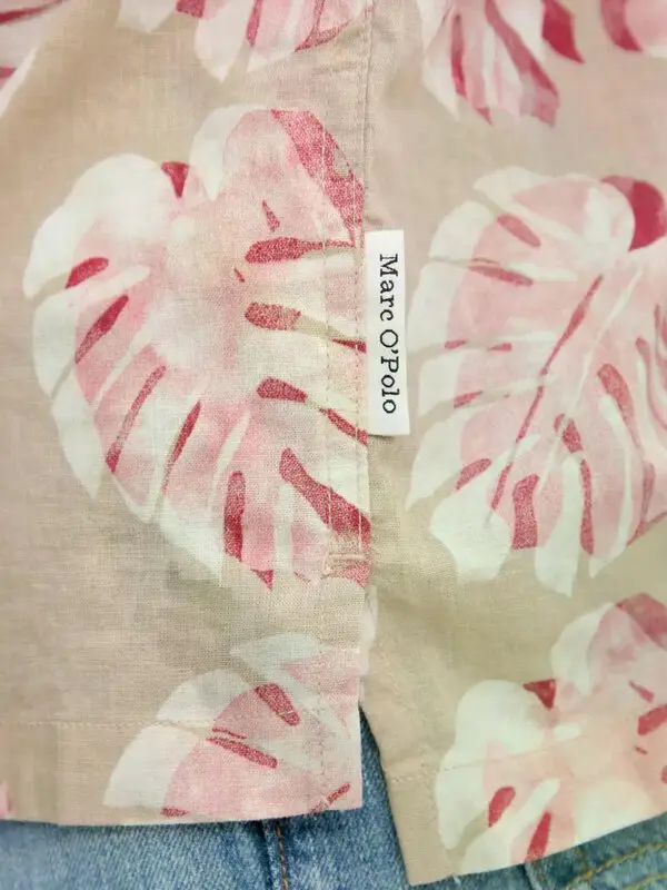 Marc O'polo Leaf-print Short-sleeve Shirt