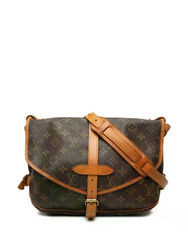 LOUIS VUITTON 1992 Monogram Saumur 30 Crossbody Bag - Brown