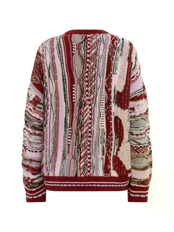 LANEUS Jacquard-knit Boxy Sweater