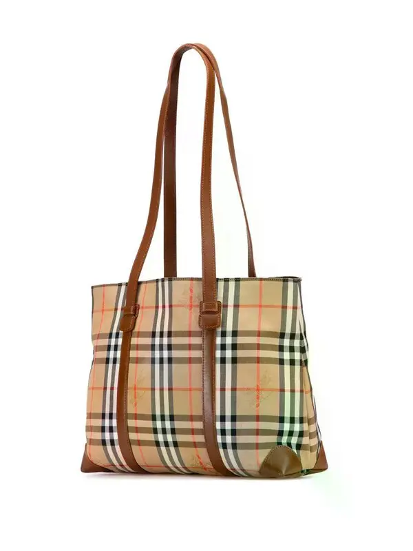 Burberry 20th Century Haymarket Check Canvas Tote Bag
