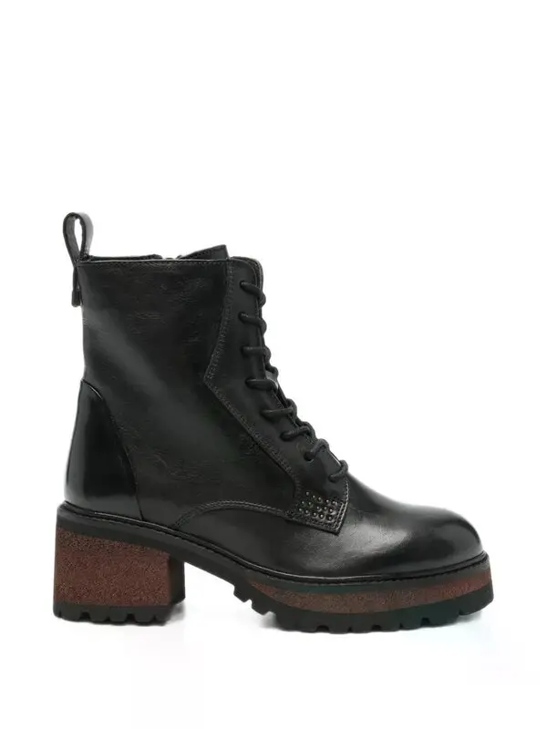 CAFÈNOIR Lace-up Studded Ankle Boots