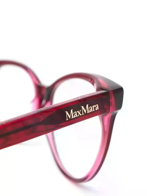 Max Mara Round-frame Optical Glasses - Red