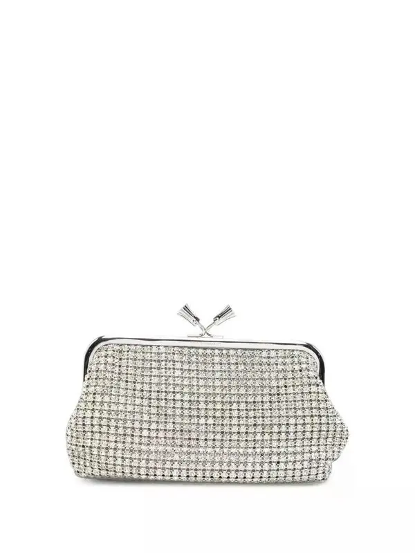 ANYA HINDMARCH Crystal-embellished Tassel-clasp Clutch Bag