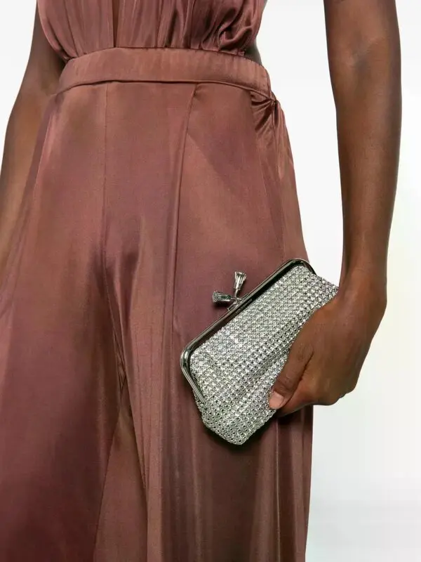 ANYA HINDMARCH Crystal-embellished Tassel-clasp Clutch Bag