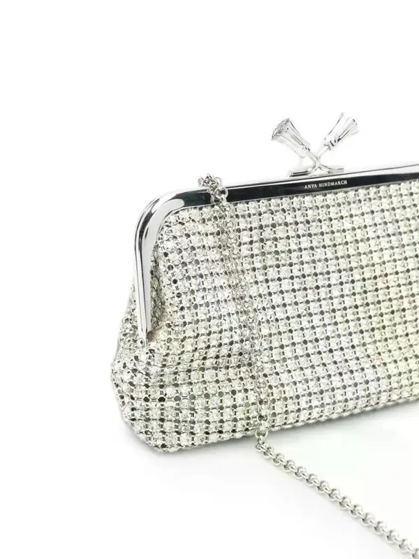 ANYA HINDMARCH Crystal-embellished Tassel-clasp Clutch Bag