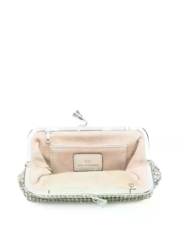 ANYA HINDMARCH Crystal-embellished Tassel-clasp Clutch Bag