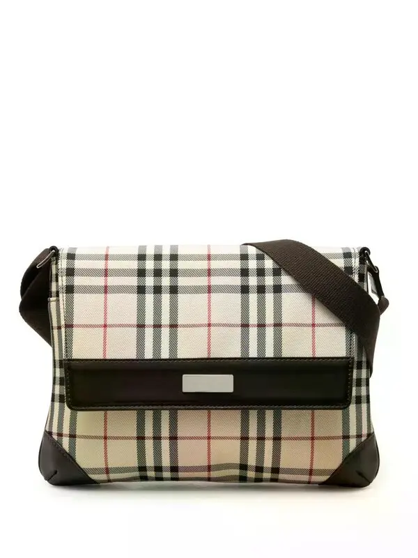 Burberry 2000-2017 House Check Canvas Flap Crossbody Bag - Neutrals