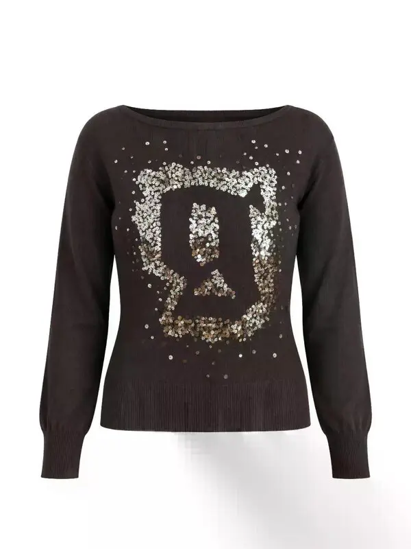 John Galliano Sequin-embellished Wool Sweater - Brown