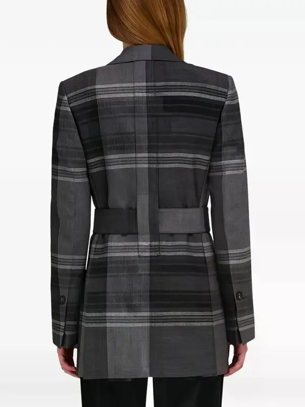 FERRAGAMO Plaid-pattern Belted Jacket