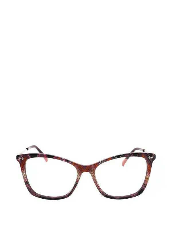 Missoni Zigzag-print Cat-eye Glasses - Silver