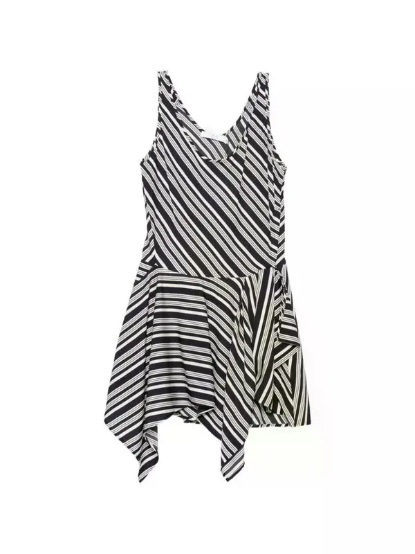 IRO PARIS Unya Striped Asymmetric Mini Dress