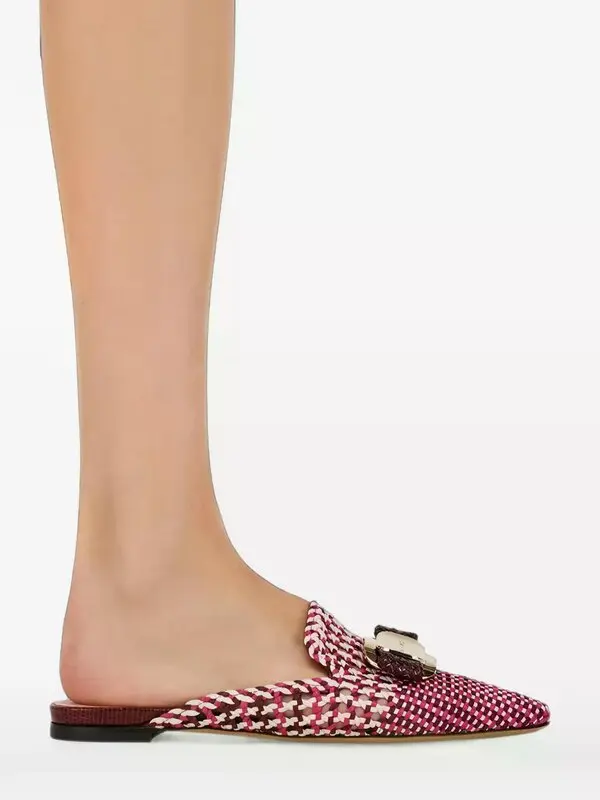 FERRAGAMO Pointed-toe Mules - Red
