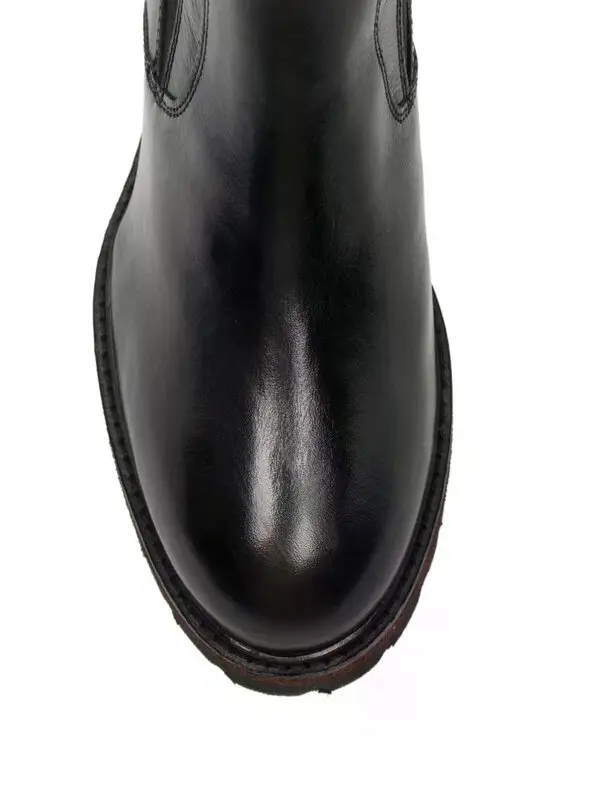 CAFÈNOIR Panelled Leather Ankle Boots