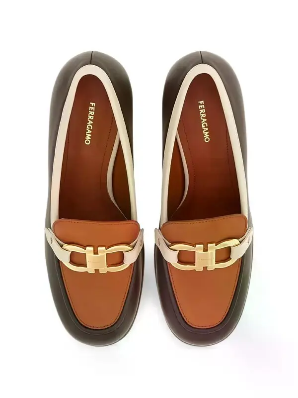 FERRAGAMO Gancini Buckle Leather Pumps