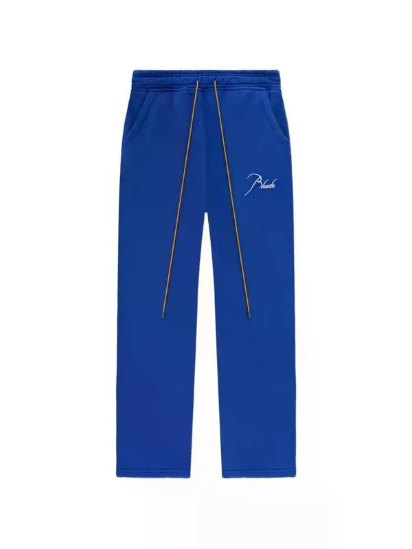 Rhude Logo-embroidered Drawstring Track Pants - Blue