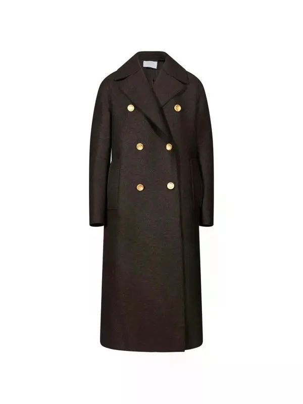 Harris Wharf London Notched-lapel Double-breasted Coat - Brown