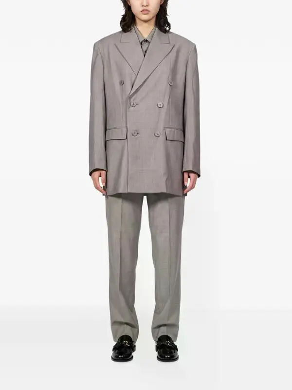 Issey Miyake Honest Ensemble Double-breasted Peak-lapel Blazer