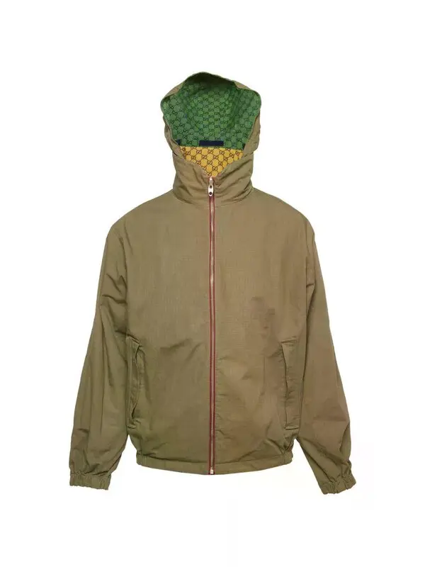 Gucci Gg Canvas Reversible Jacket - Green