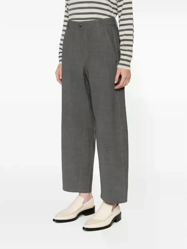 Brunello Cucinelli Contrast-topstitched Straight-leg Trousers