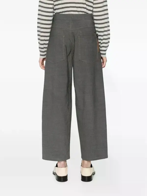 Brunello Cucinelli Contrast-topstitched Straight-leg Trousers