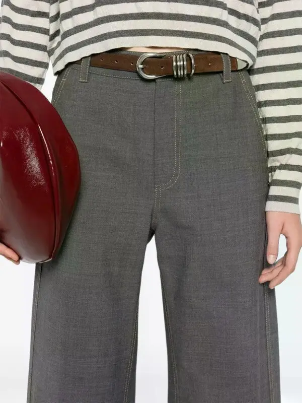 Brunello Cucinelli Contrast-topstitched Straight-leg Trousers