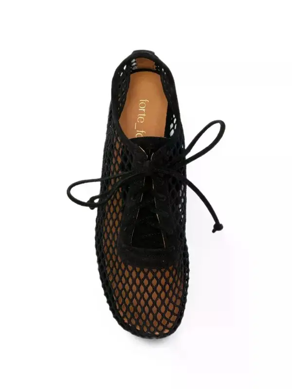 FORTE_FORTE Mesh-knit Ballet Flats