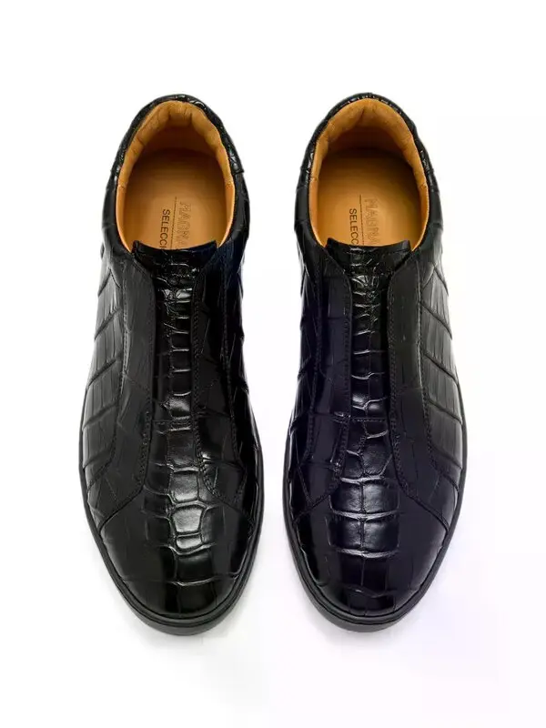 Magnanni Nitro Alligator-effect Slip-on Sneakers