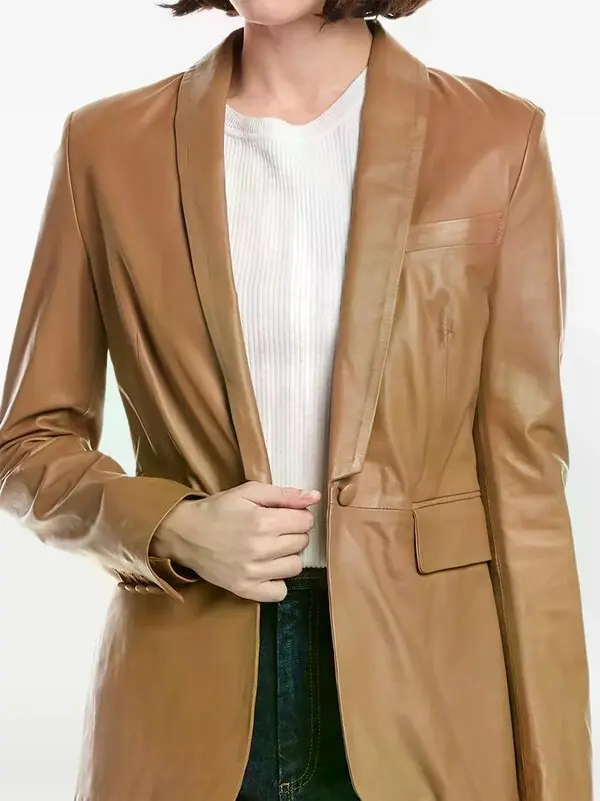 Eleventy Tailored Leather Blazer