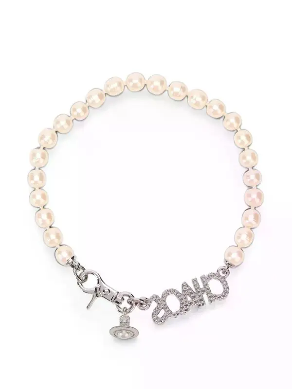 VIVIENNE WESTWOOD Orb Chaos Pearl Bracelet - Silver