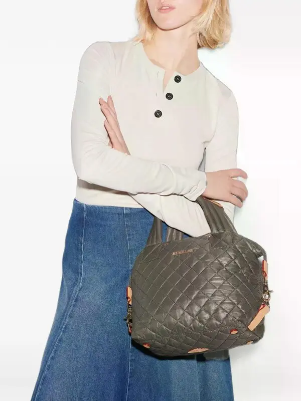 Mz Wallace Small Sutton Deluxe Quilted Tote Bag - Grey