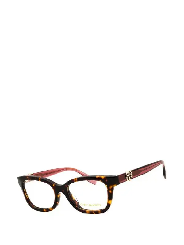 Tory Burch Tortoiseshell-effect Rectangle-frame Glasses