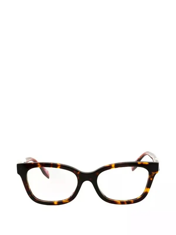 Tory Burch Tortoiseshell-effect Rectangle-frame Glasses - Brown