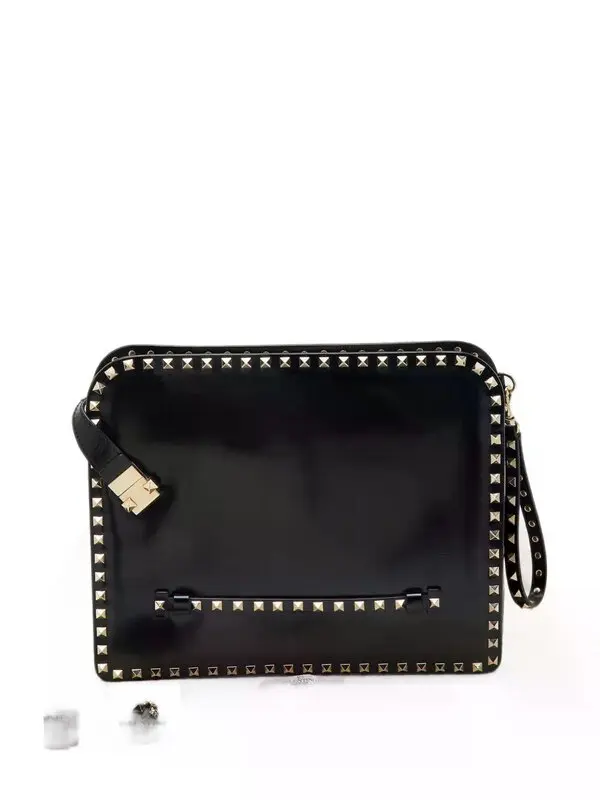 Valentino Garavani Rockstud Pouch Clutch Bag - Black