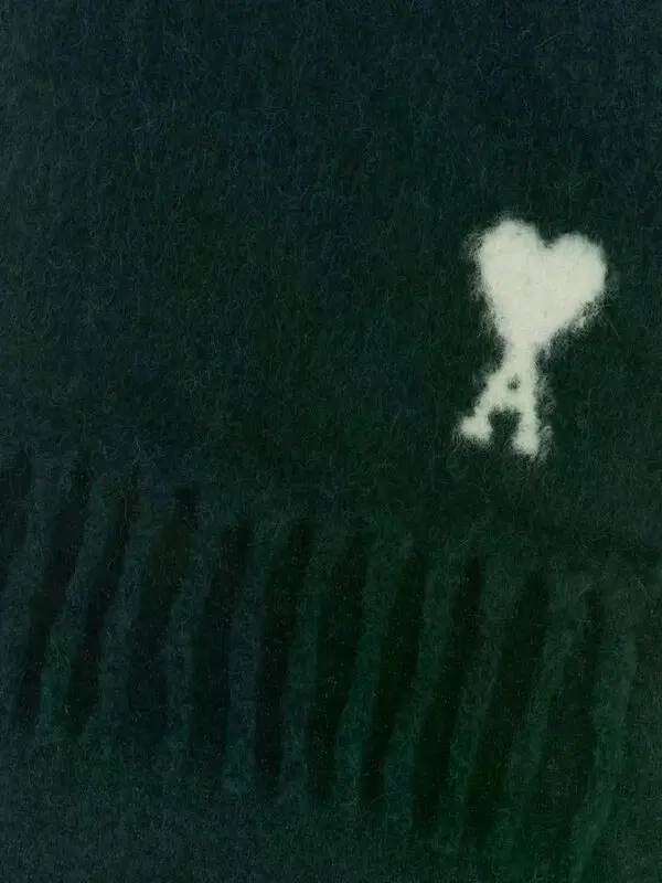 AMI Paris Alpaca Scarf With De Coeur