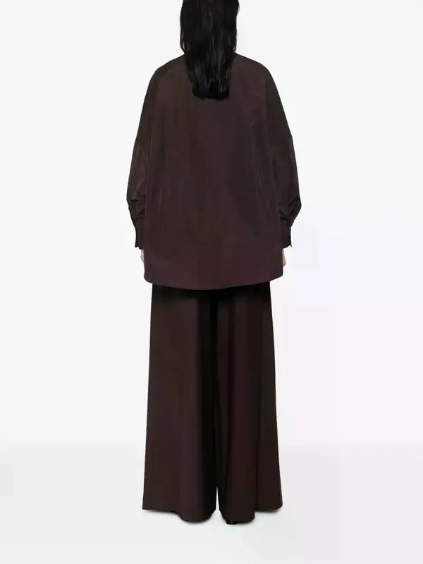 CO.GO Belted Balloon-sleeve Shirt - Brown